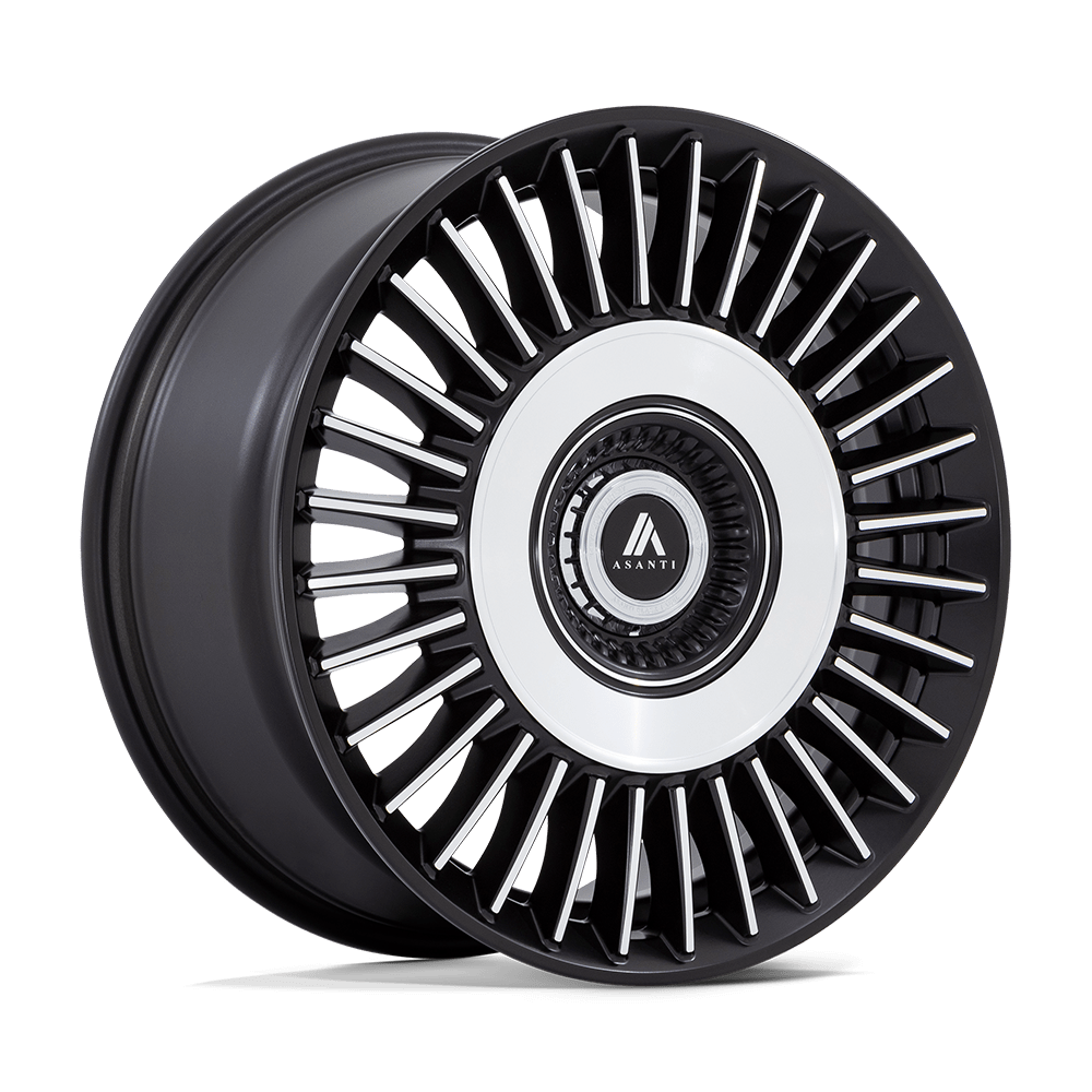 20x9 Asanti Black ABL-40 Tiara Satin Black Machined Wheel 5 Lug Blank ...
